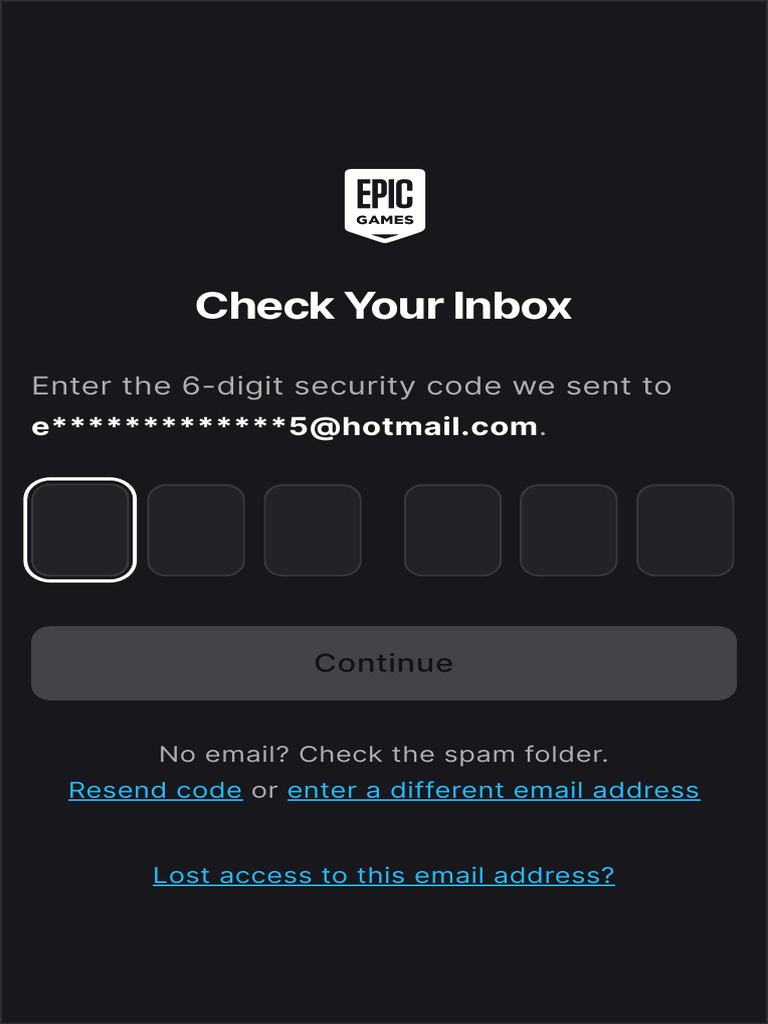 Epic Games Password Reset Code Needed | PDF
