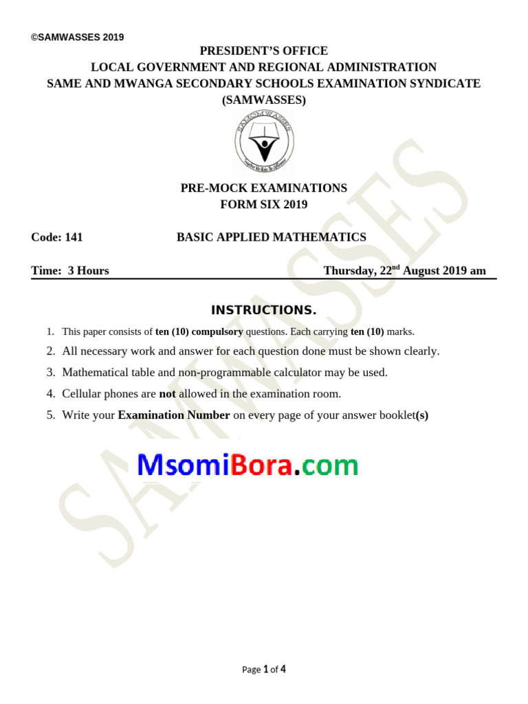 BAM | PDF | Area | Applied Mathematics