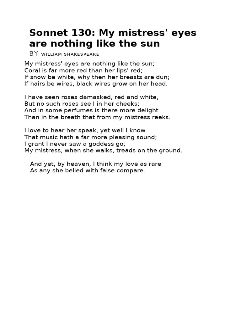 Sonnet 130 | PDF