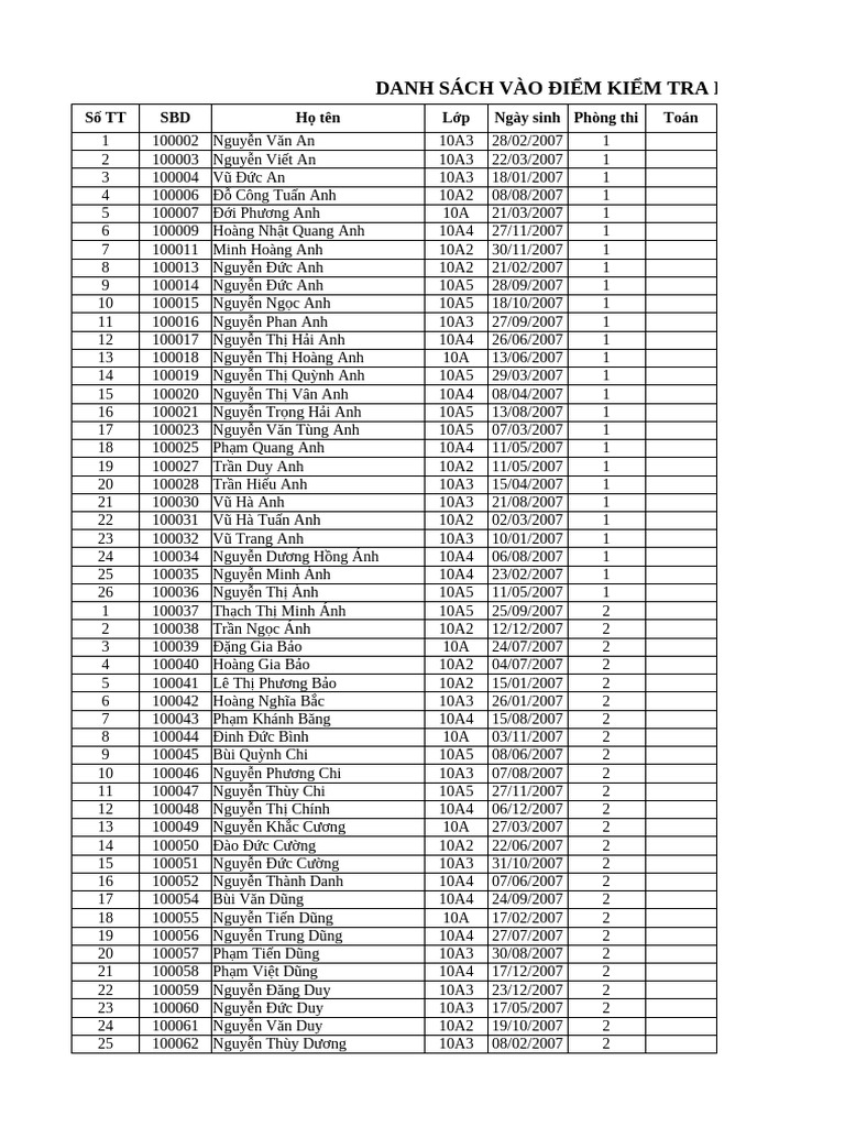 VAO-DIEM-TL-SINH10-HK1-22-23.-đã-vào-phòng-12 | PDF
