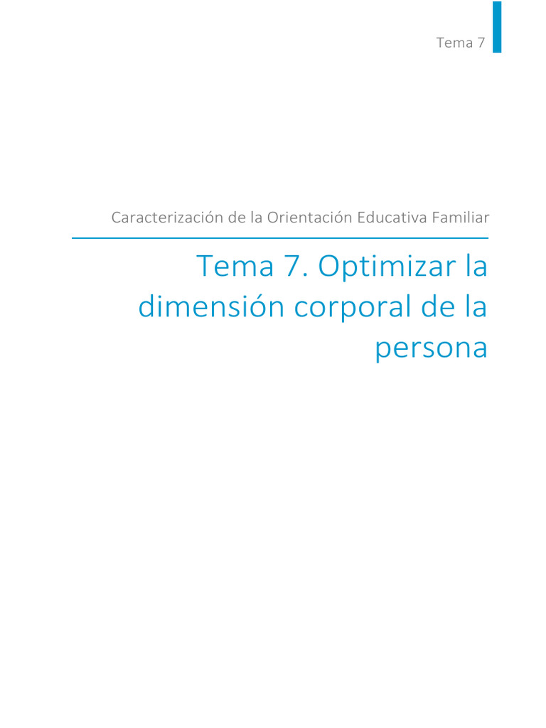 Tema 7. Optimizar La Dimensión Corporal de La Persona | PDF | La ...