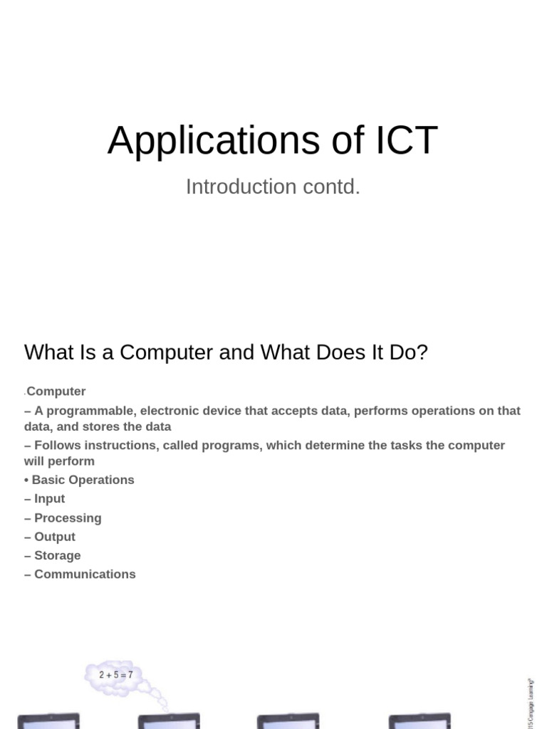 Applications of ICT II 1 | PDF