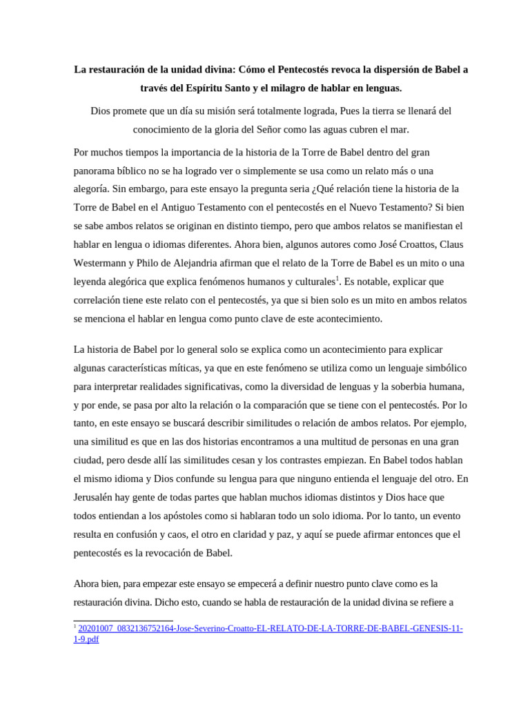 La Restauración de La Unidad Divina | PDF | espíritu Santo | Curación ...