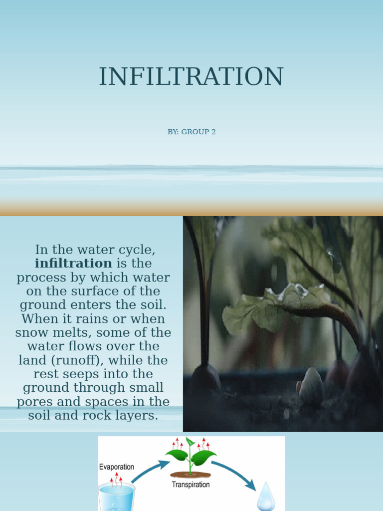 INFILTRATION-GROUP-2 | PDF | Surface Runoff | Soil