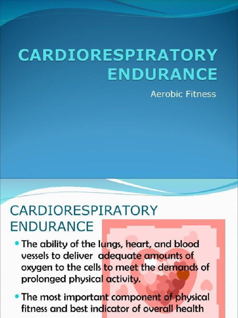 Cardiorespiratory Endurance | PDF