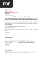 Accounts Payable Balance Confirmation Letter | PDF | Audit | Business