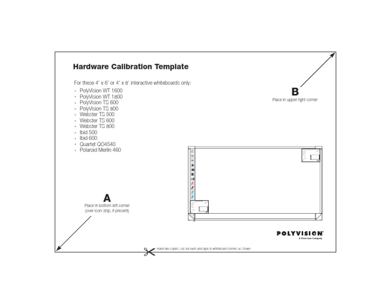 Calibration Template for PolyVision Boards | PDF