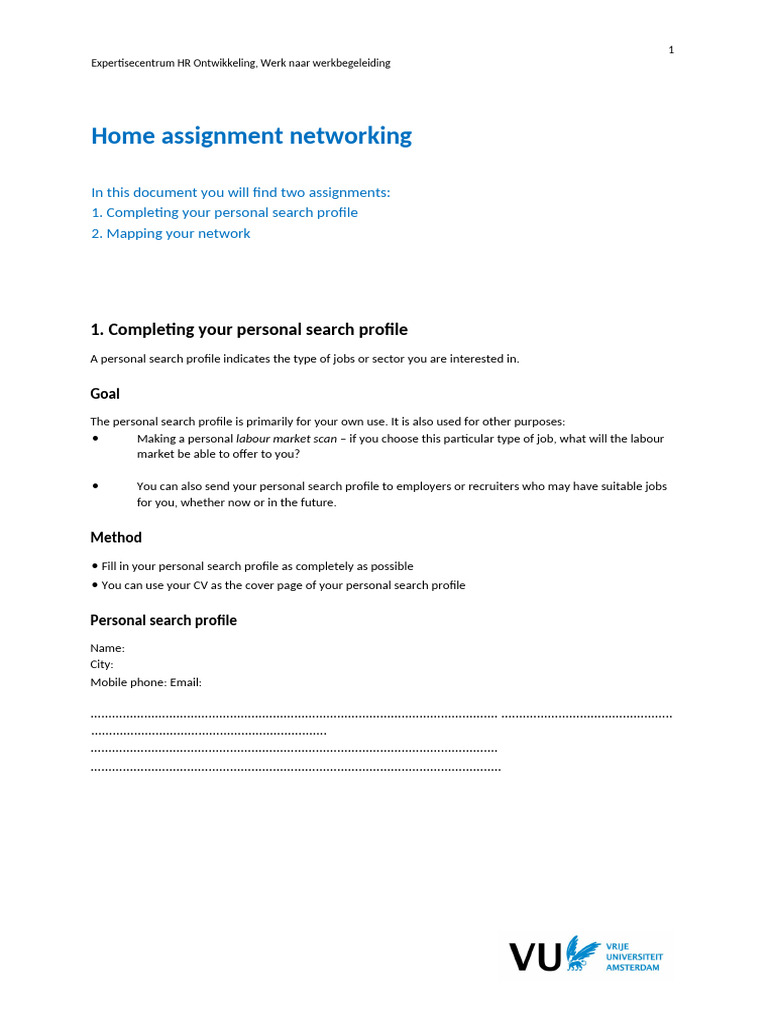 Assignment Networking HS | PDF | Business