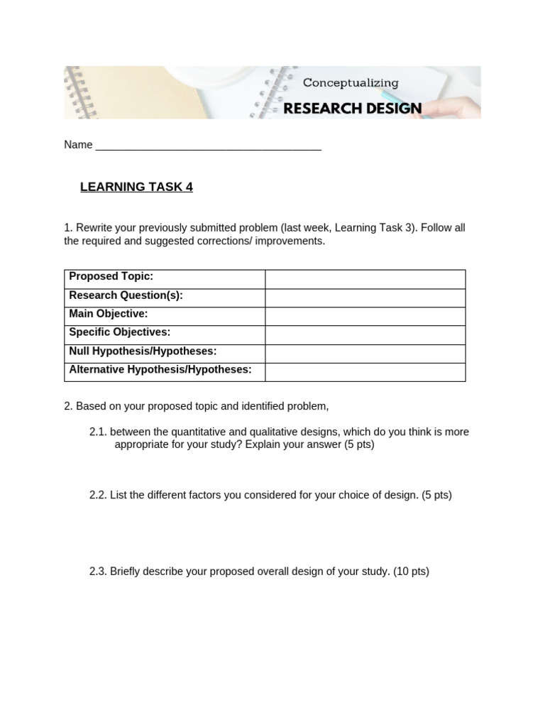 Research Design and Hypothesis Development | PDF