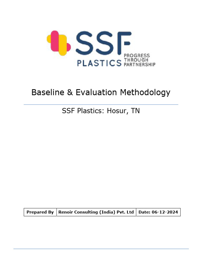 SSF Plastics Baseline Draft for Review | PDF | Performance Indicator | Business
