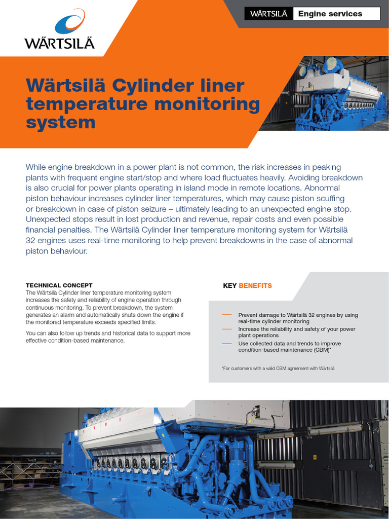 Wärtsilä Cylinder Liner Temperature Monitoring System | PDF