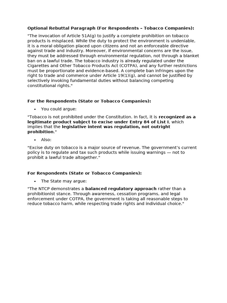 Rebuttal Paragraph | PDF