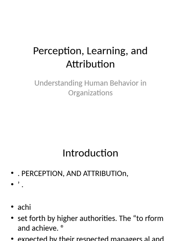 Learning Behavior Presentation | PDF