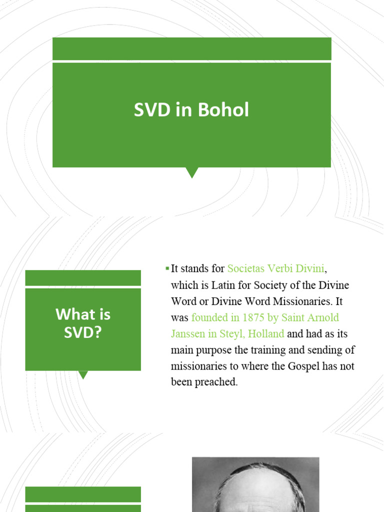 History of SVD in Bohol | PDF | Religious Organizations | Christian ...