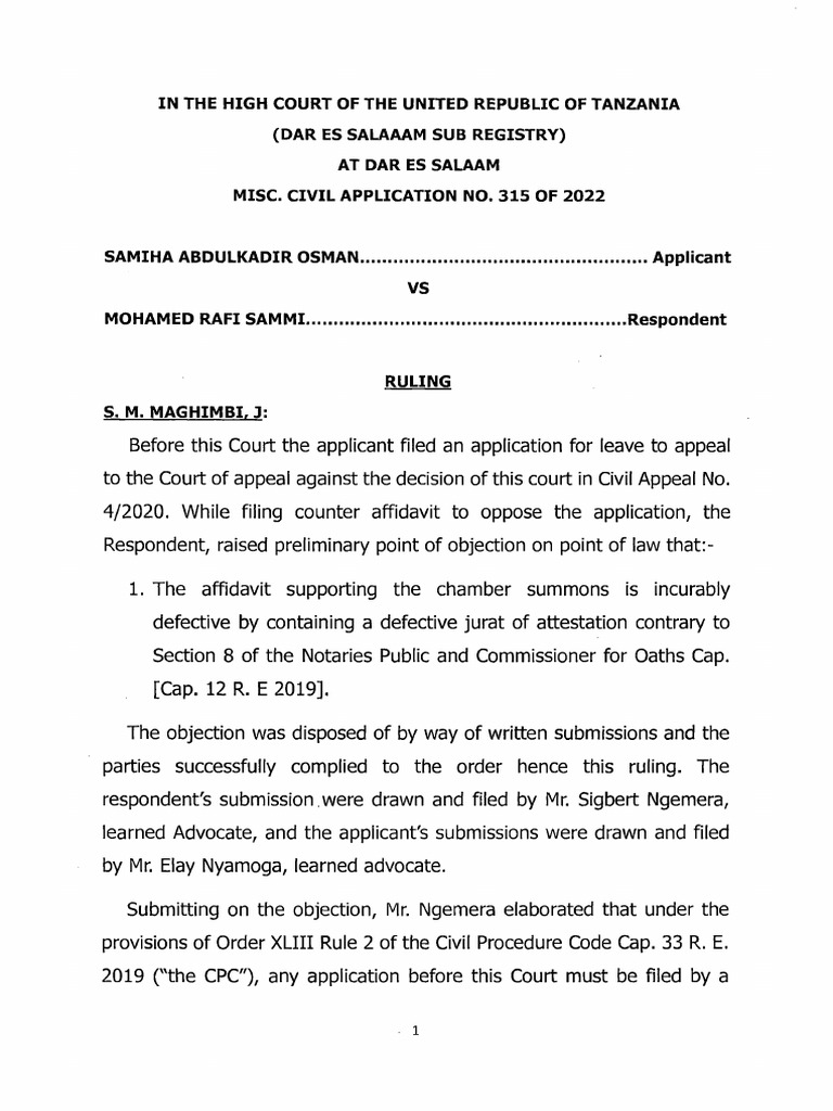 Ruling on Affidavit Defect in Appeal | PDF | Affidavit | Notary Public