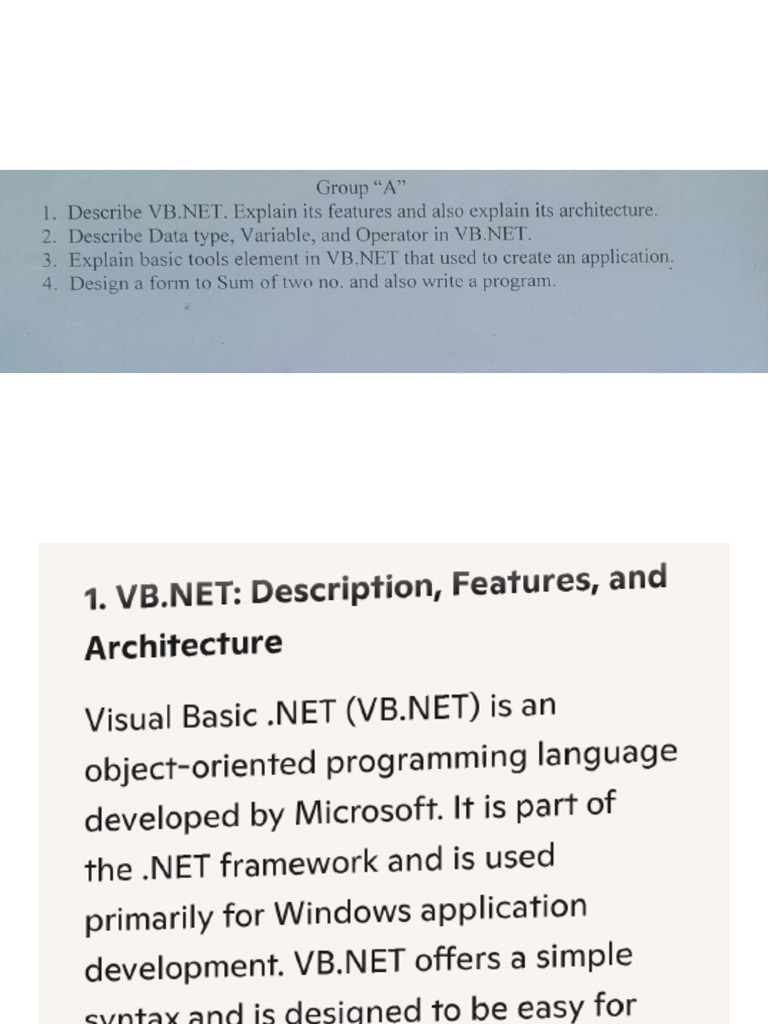 IT - Visual Basics Important Questions Answers | PDF