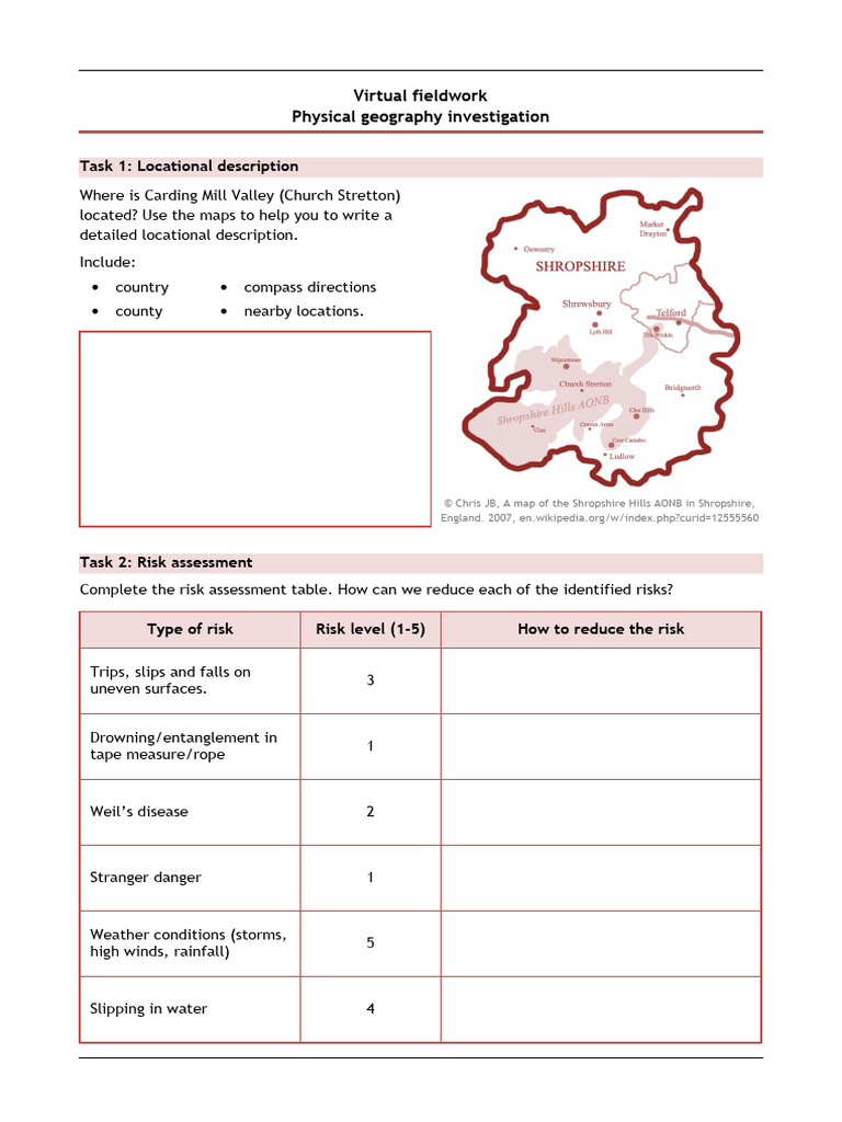 Virtual Fieldwork Carding Mill Valley | PDF | Microsoft Power Point | Earth Sciences