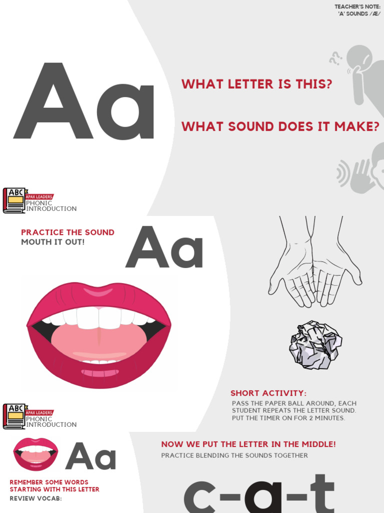 Phonic Introduction Short Vowels A | PDF