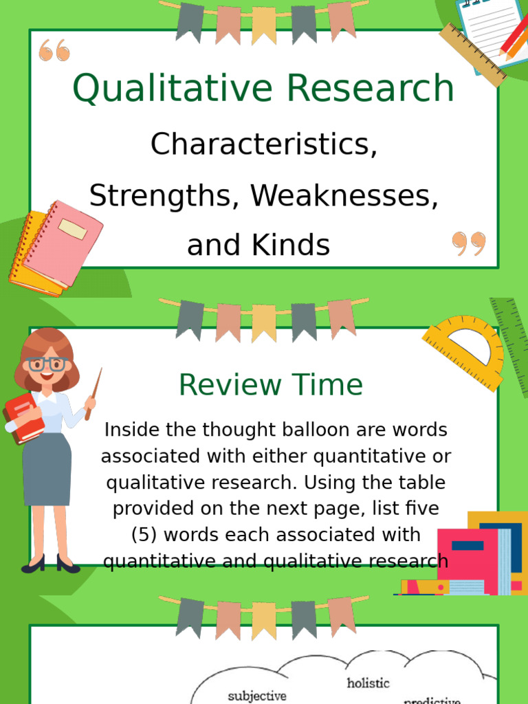 Characteristics Strengths and Weaknesses of Qualitative Research | PDF | Qualitative Research ...