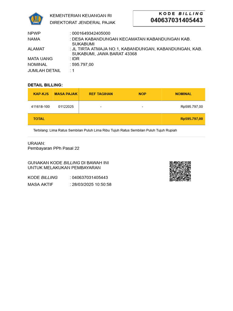 PPh22 Balai Dusun Tangkolo | PDF