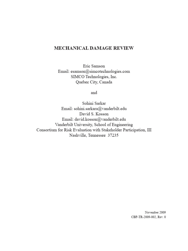 Mechanical Damage Review | PDF | Concrete | Reinforced Concrete