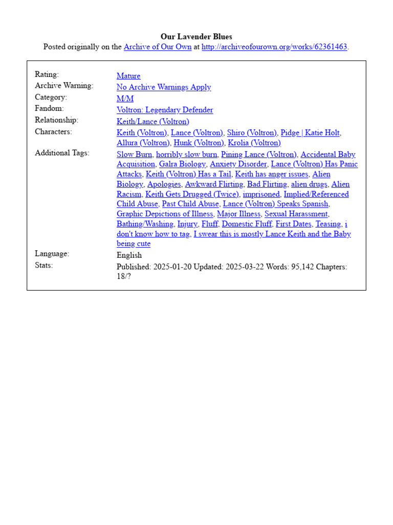 Our Lavender Blues | PDF