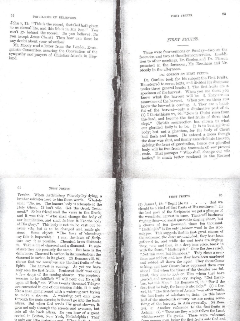 Gordon, AJ - First Fruits (Sermon) | PDF