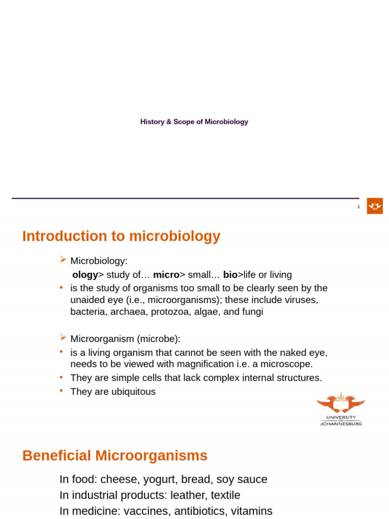 History and Scope of Microbiology | PDF | Microbiology | Microorganism