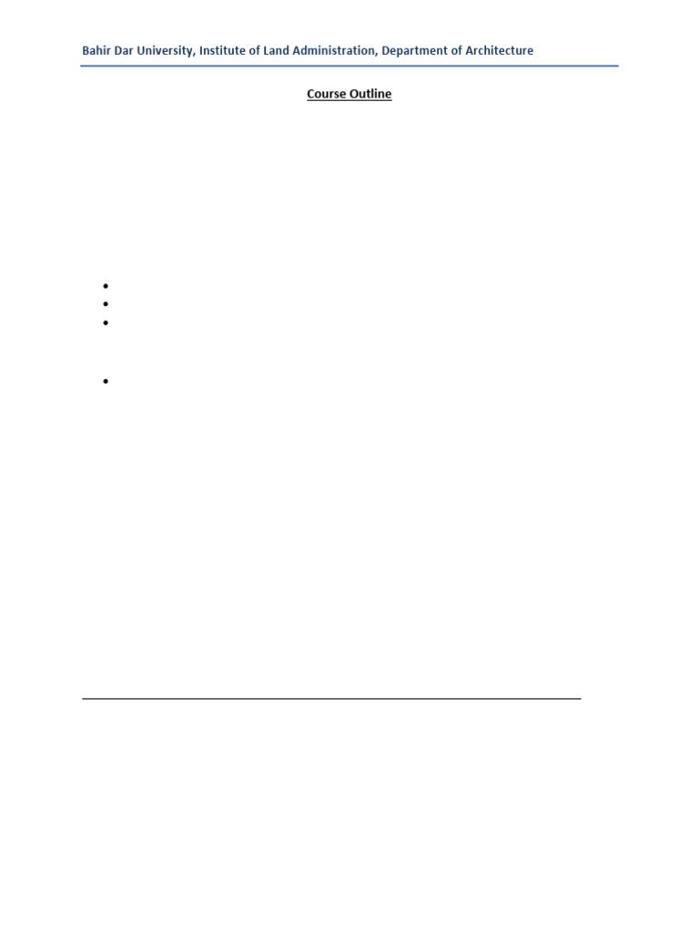 EHoA course outline | PDF