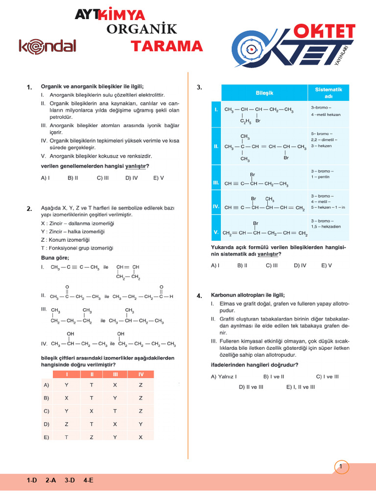 Organi̇k Tarama | PDF
