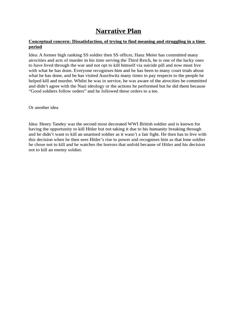 Narrative Plan | PDF