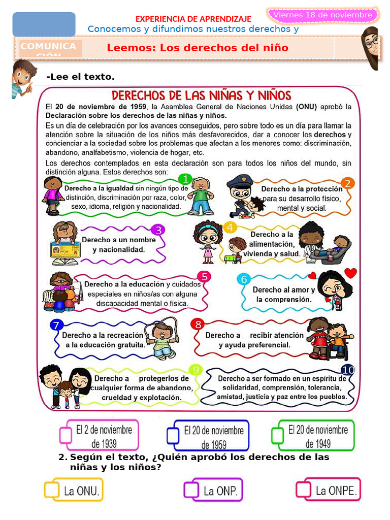 Derechos y Deberes de los Niños | PDF