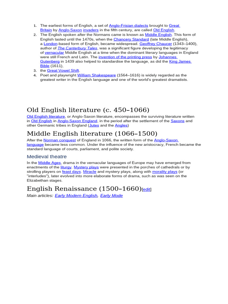 Origins of Early English Forms | PDF
