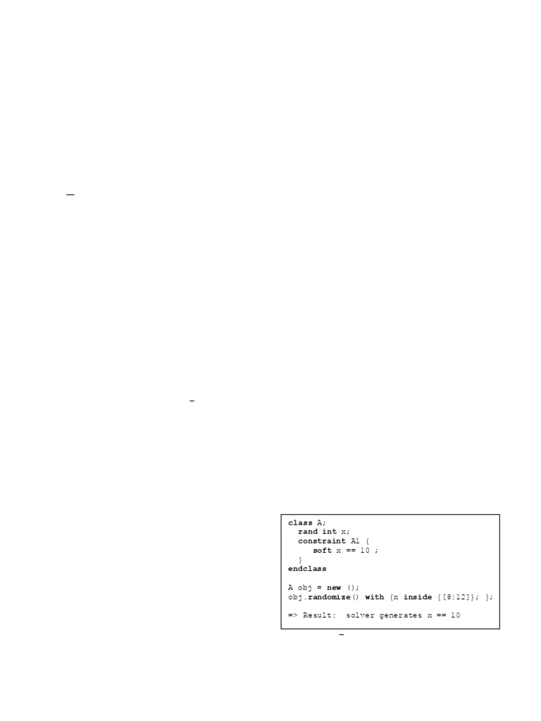 Soft Constraints In Systemverilog Semantics And Challenges Pdf