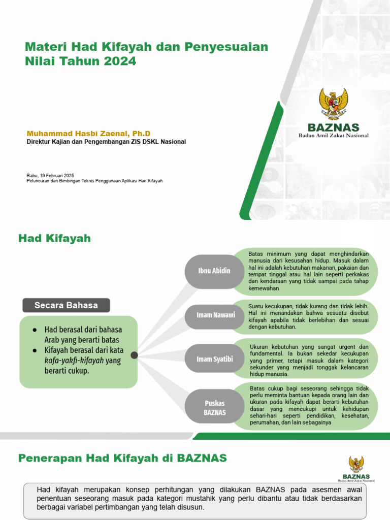 250217 - Materi Had Kifayah Dan Penyesuaian Nilai Tahun 2024 | PDF