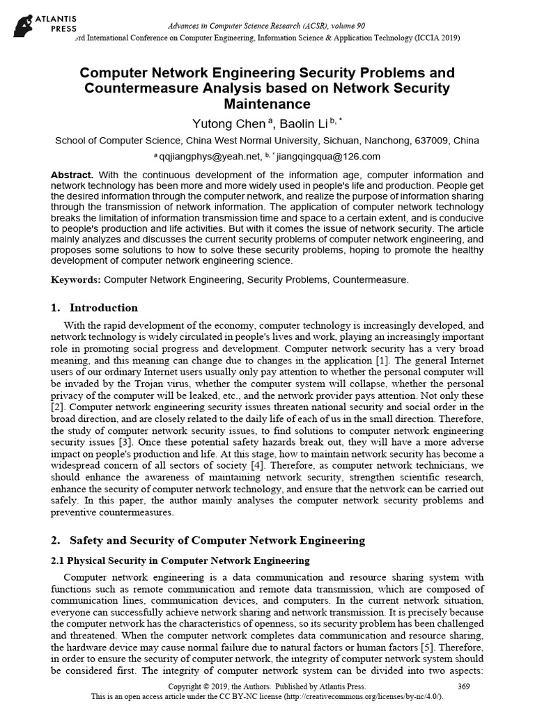 Computer_Network_Engineering_Security_Problems_and | PDF | Security | Computer Security