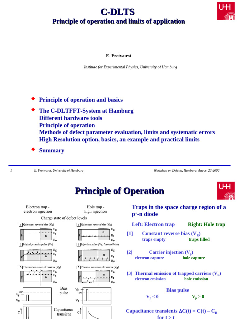 DLTS Method Fretwurst | PDF | Electronics | Electrical Engineering