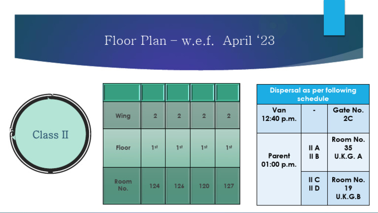 2 Floor Plan and Dispersal Schedule-April '23 | PDF
