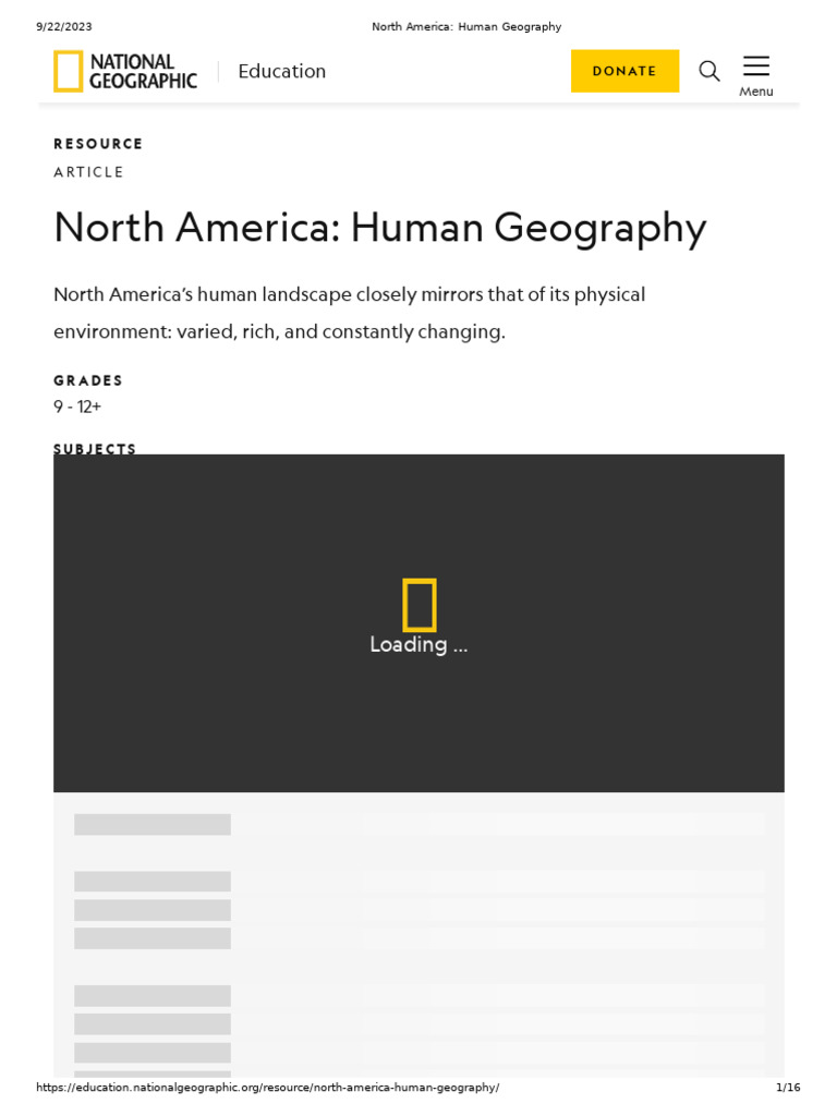 North America Human Geography 1 | PDF | North America | Immigration