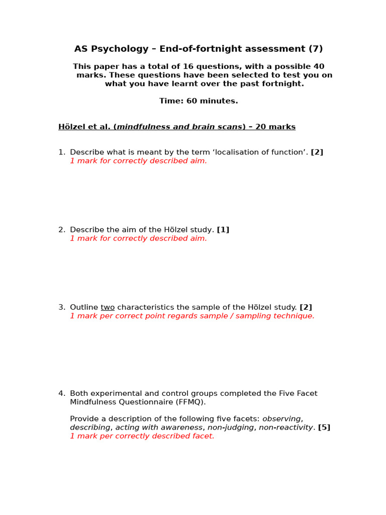 Holzel and Dement + Kleitman - Assessment 8 | PDF