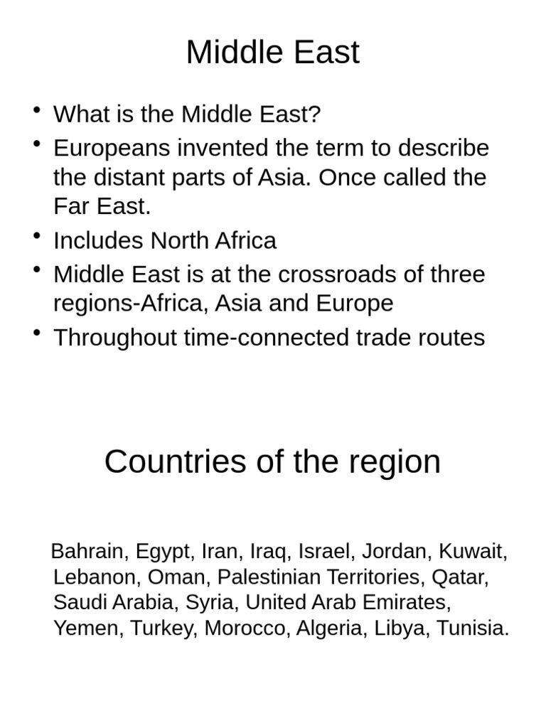 Physical and Human Geography of Middle East | PDF | Arabian Peninsula ...