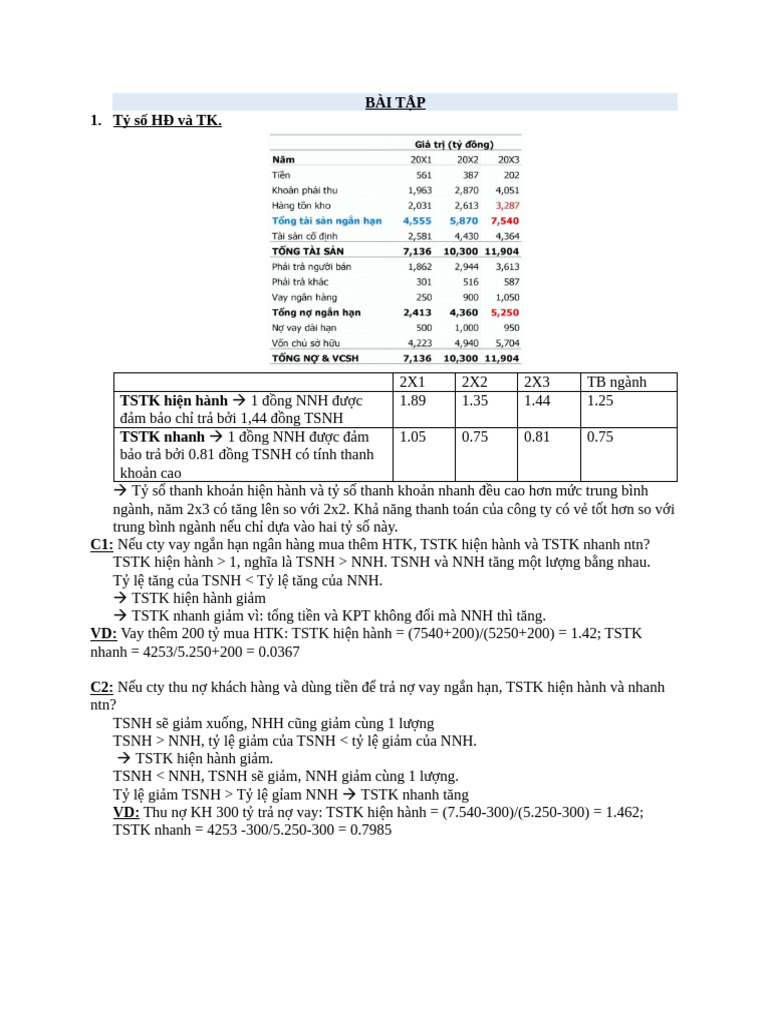 Bài Tập QTTC | PDF