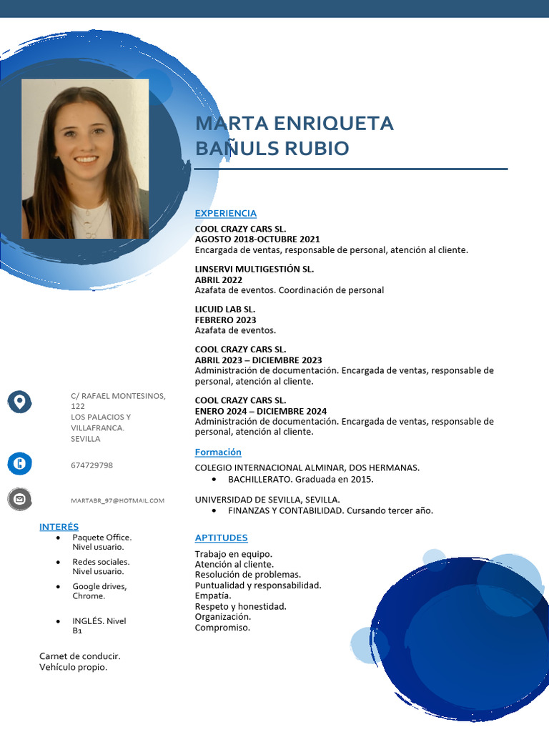 Sonia Aguirre Villafranca: Experiencia Laboral | PDF