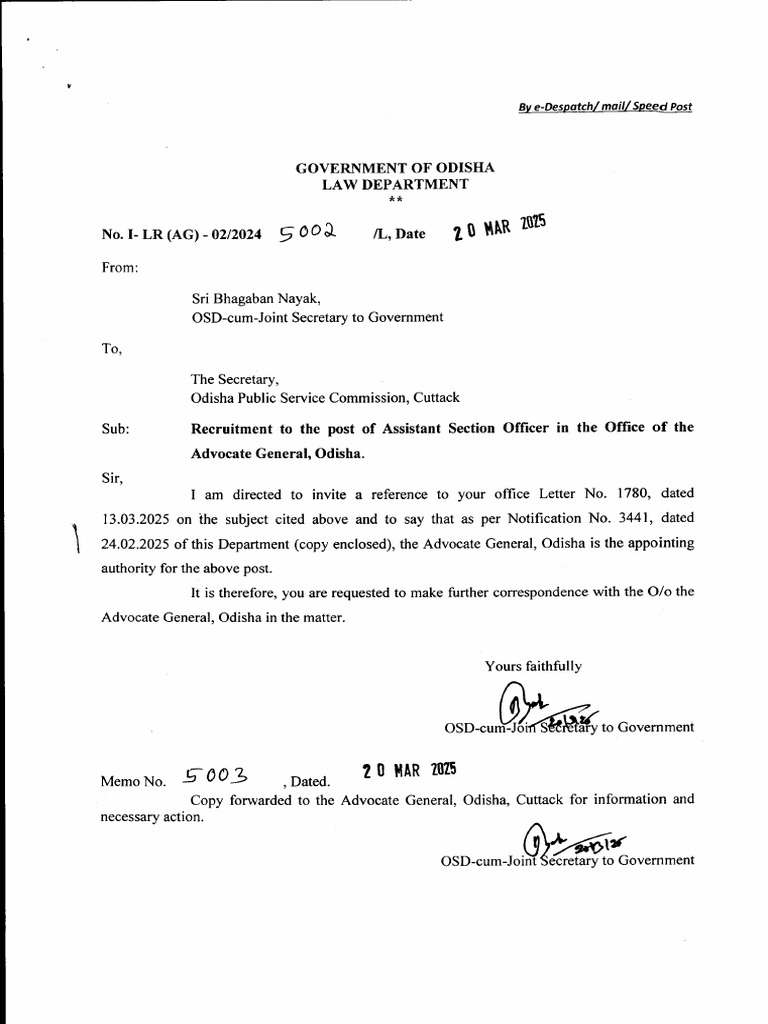 ASO in AG Office OPSC | PDF