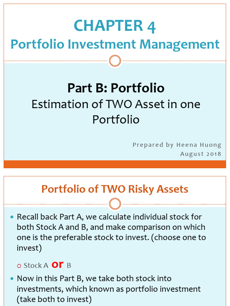 Chap 4B Portfolio Investment Management With Ans | PDF | Variance ...