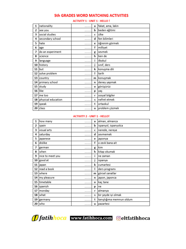 5.1 WordMatching | PDF