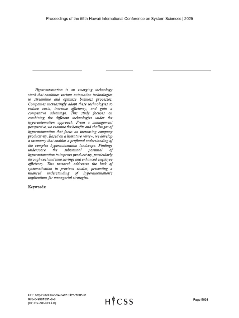 Structuring Intelligent Automation - A Hyperautomation Taxonomy | PDF ...