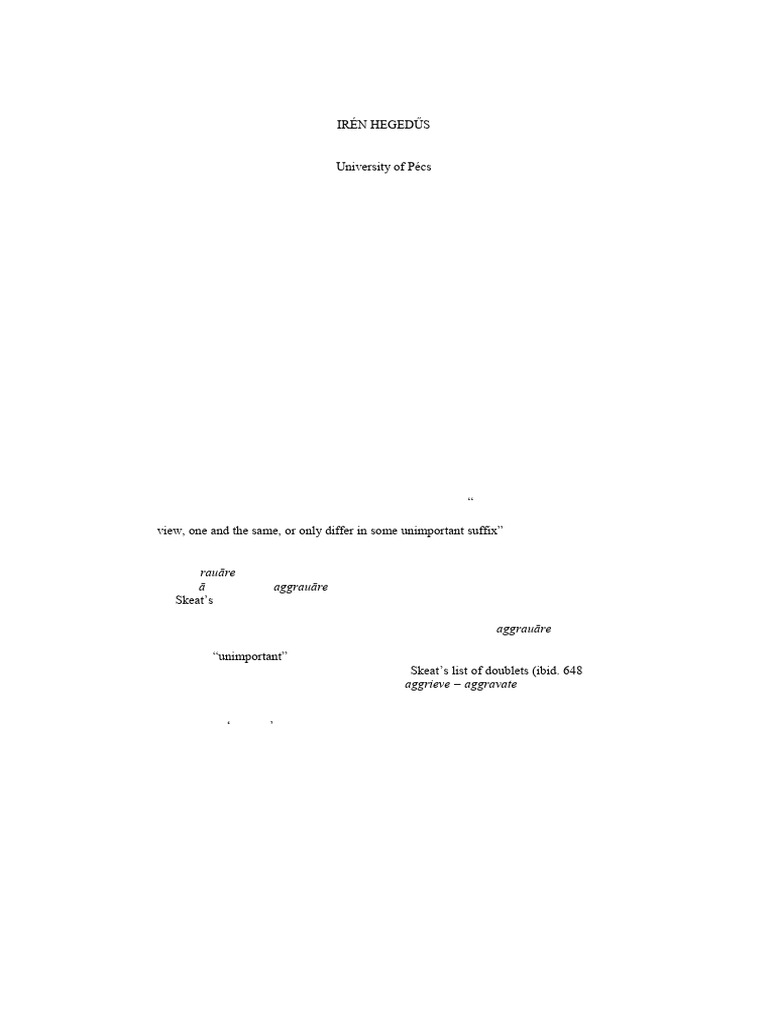 Types of Doublets in English Linguistics | PDF | Human Communication ...