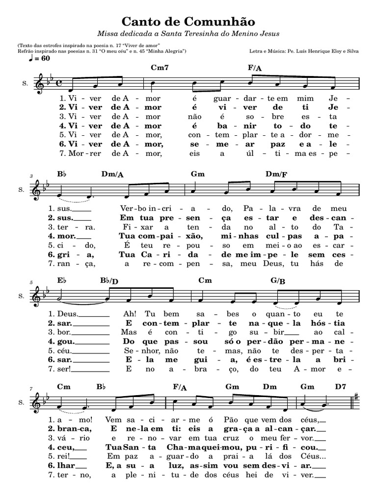Missa em homenagem a Santa Teresinha | PDF