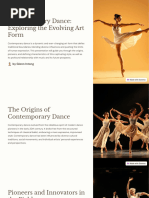 Basic Dance Steps and Proper Technique of Contemporary Dance | PDF